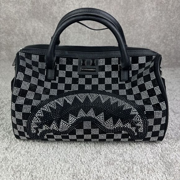 Sprayground | Bags | Sprayground Mini Rhinestone Duffle Bag Checkered ...